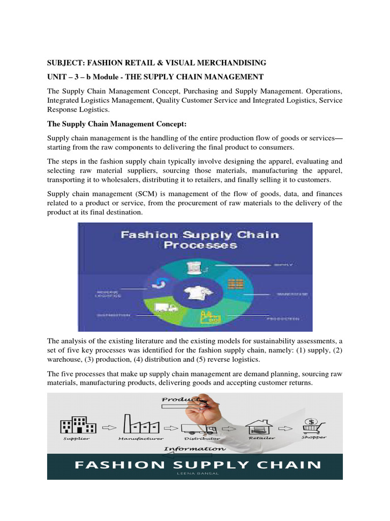 Unit - III - B Module - Fashion Retail & Visual Merchandising | PDF ...