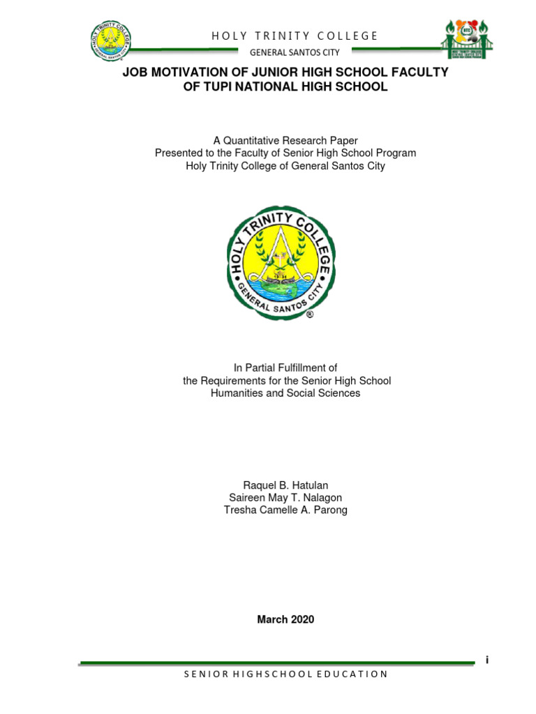 Quantitatve Research-Sample | PDF | Teachers | Learning