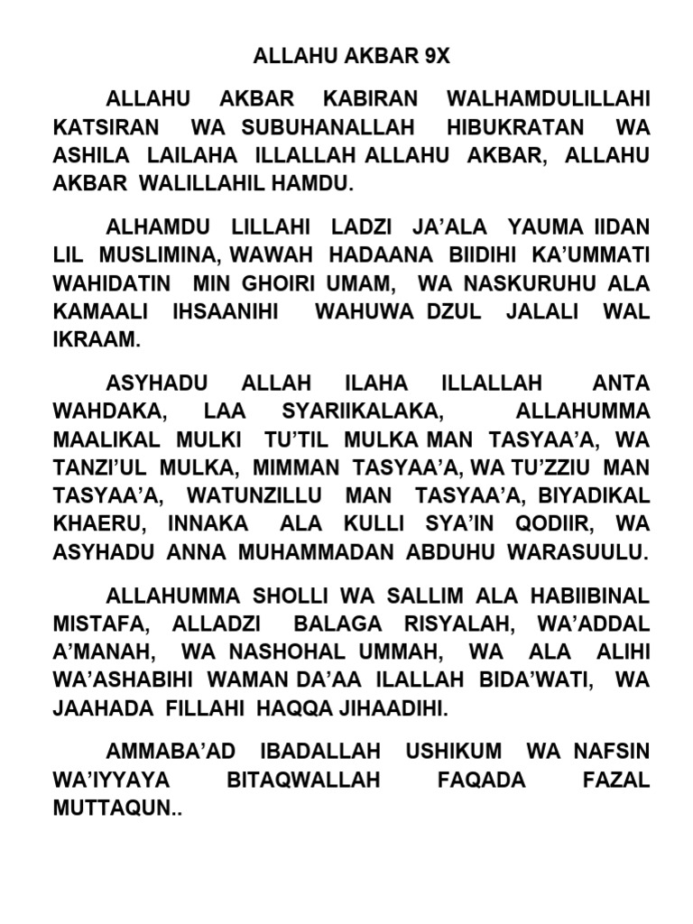 Khutbah Idul Adha 2021 Pdf Sharia Semitic Words And Phrases