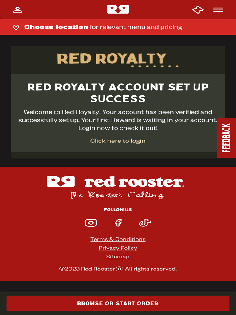 Red Rooster SMS Verification - Red Rooster - Roast Chicken Takeaway and Delivery | PDF