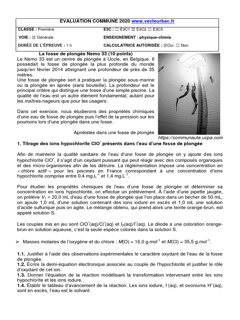 Propriétés de la fosse Nemo 33 | PDF | Plongée en scaphandre autonome ...