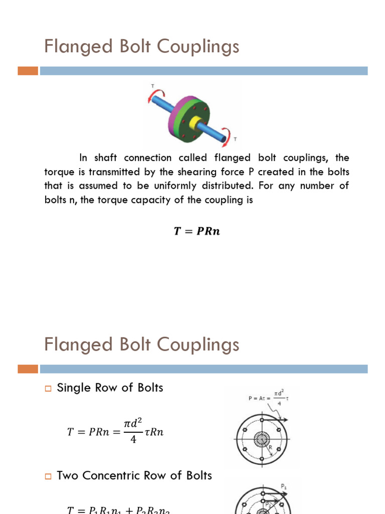 Flanged Bolt Couplings and Spring | PDF | Stress (Mechanics) | Screw