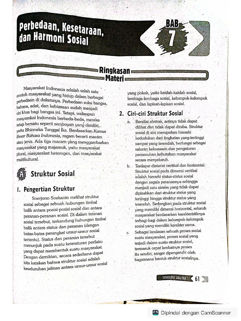 Materi Perbedaan, Kesetaraan Dan Harmoni Sosial | PDF