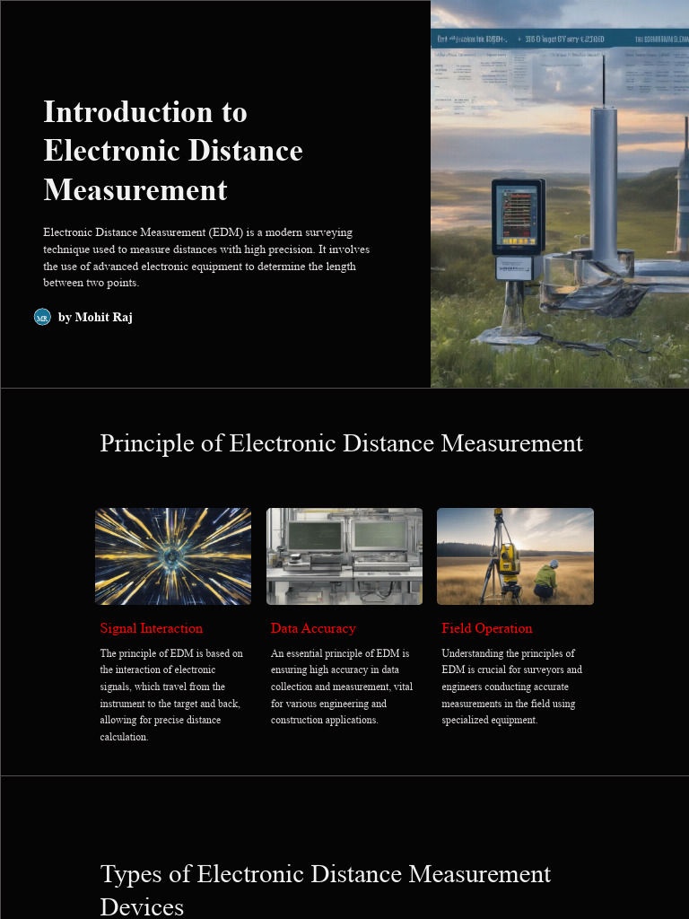 Introduction To Electronic Distance Measurement | PDF | Surveying | Science