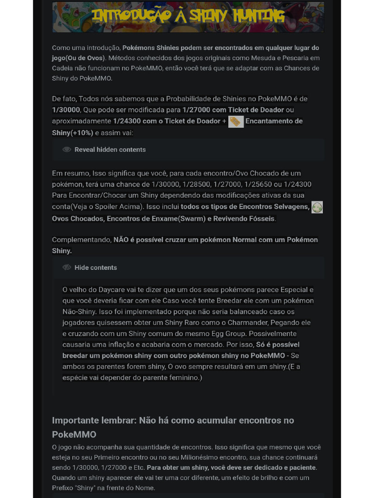 Shiny Hunt Guide | PDF