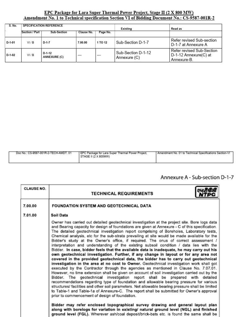 Lara Super Thermal Power Project EPC Amendment | PDF | Density | Pressure