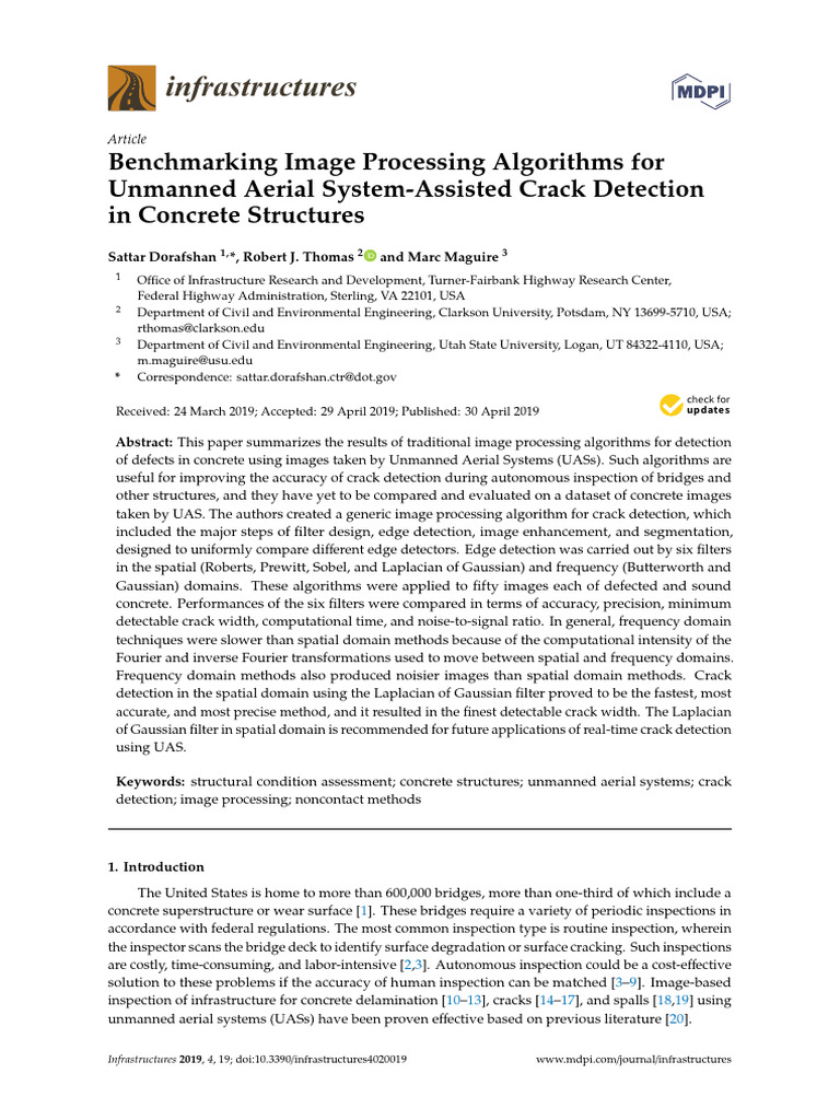 infrastructures-04-00019-v2 | PDF | Computer Vision | Multidimensional Signal Processing