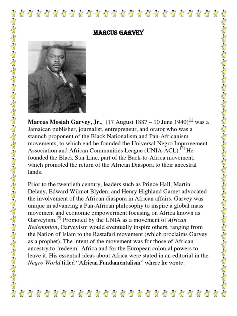 Marcus Mosiah Garvey | PDF | African Diaspora | Jamaica