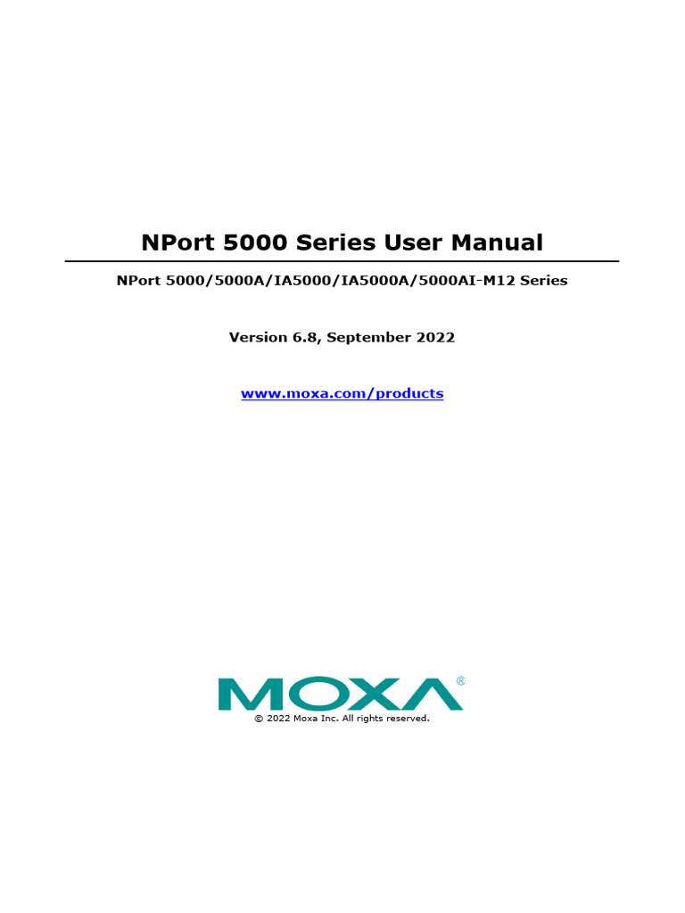 moxa-nport-5000-series-manual-v6.8 | PDF | Computer Network | Telecommunications