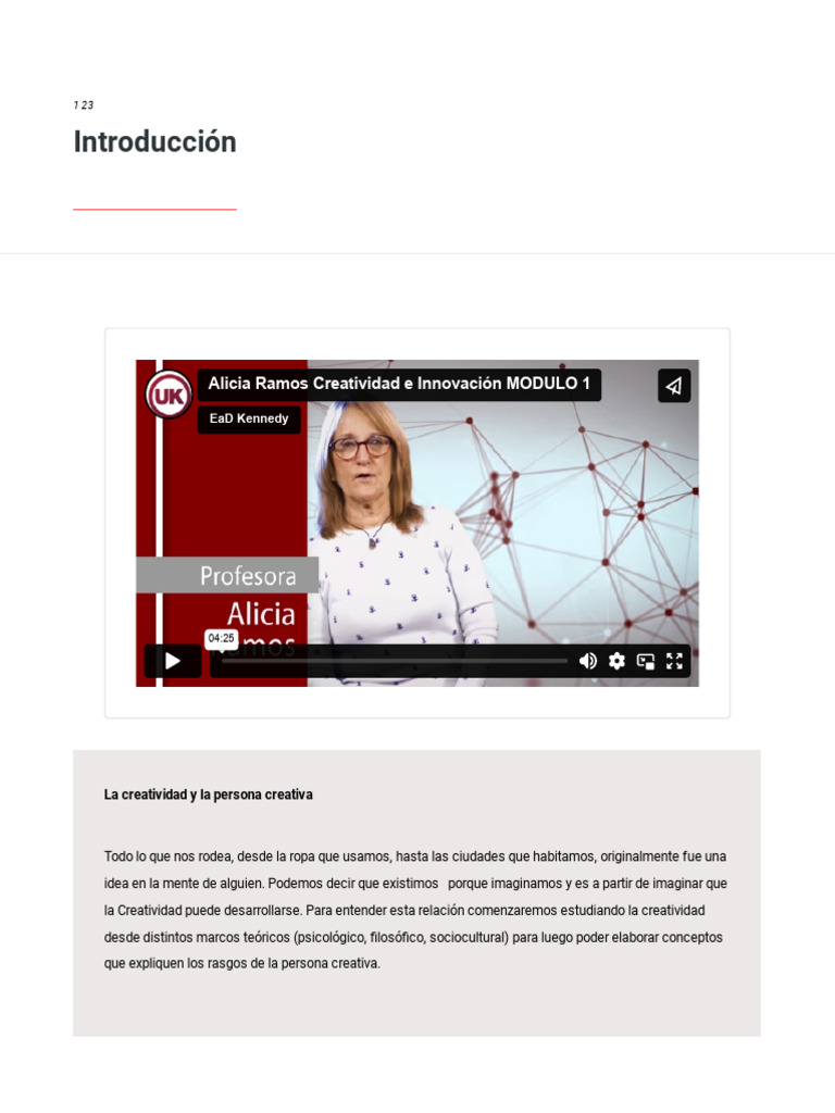 m1 Introduccion A La Creatividad | PDF | Creatividad | Pensamiento m1 Introduccion A La Creatividad | PDF | Creatividad | Pensamiento