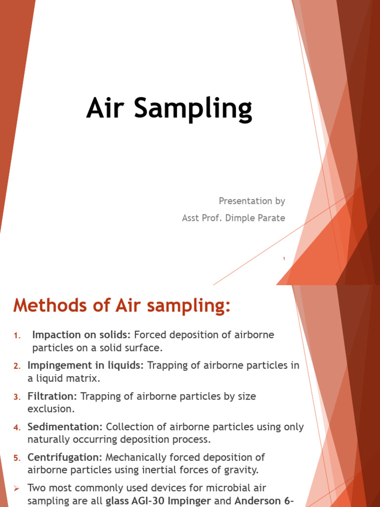 Air Sampling Pdf Filtration Aerosol