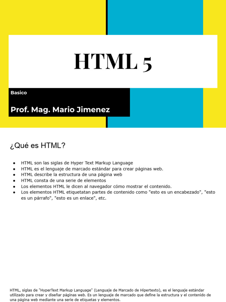 Leccion 2 HTML Basico | PDF | HTML | Red mundial