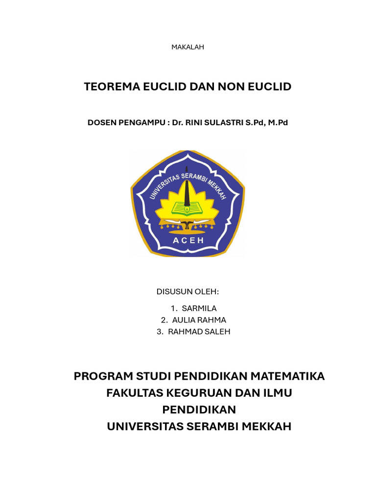 Teorema Euclid Dan Non Euclid | PDF | Filsafat