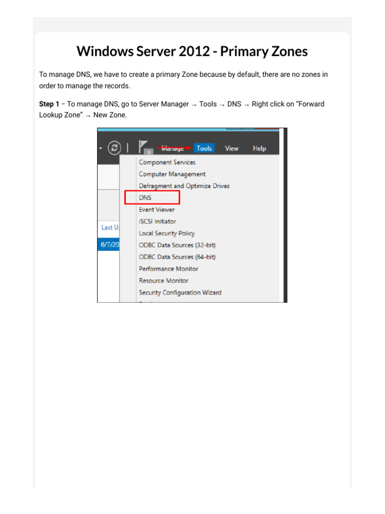 Windows Server 2012 - Primary Zones | PDF