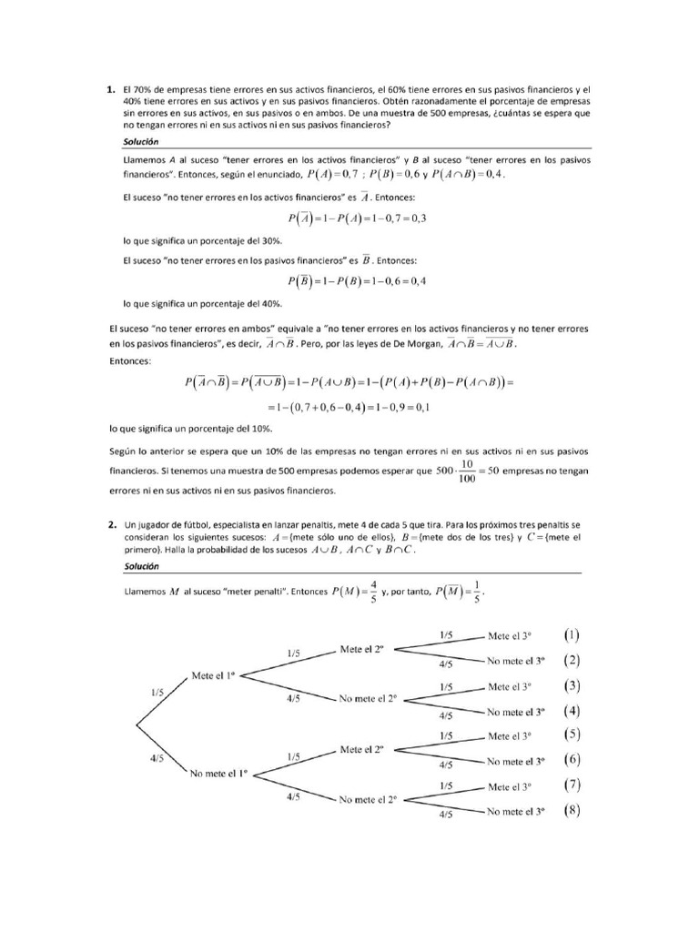 Ejercicios de Probabilidad | PDF