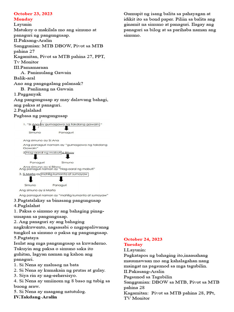 Q1 MTB Week 6 Oct. 23 27 | PDF