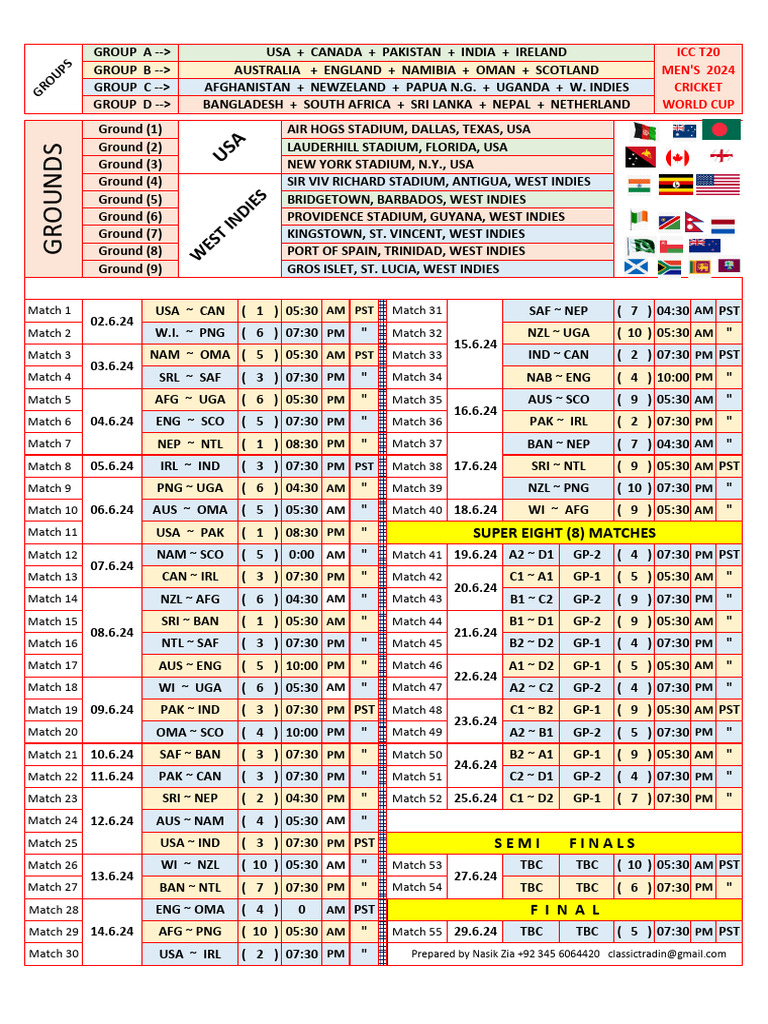 T20CWC2024 | PDF | Sports | Athletic Sports