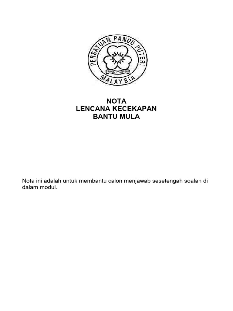 Nota Bantu Mula Updated 02012022 | PDF