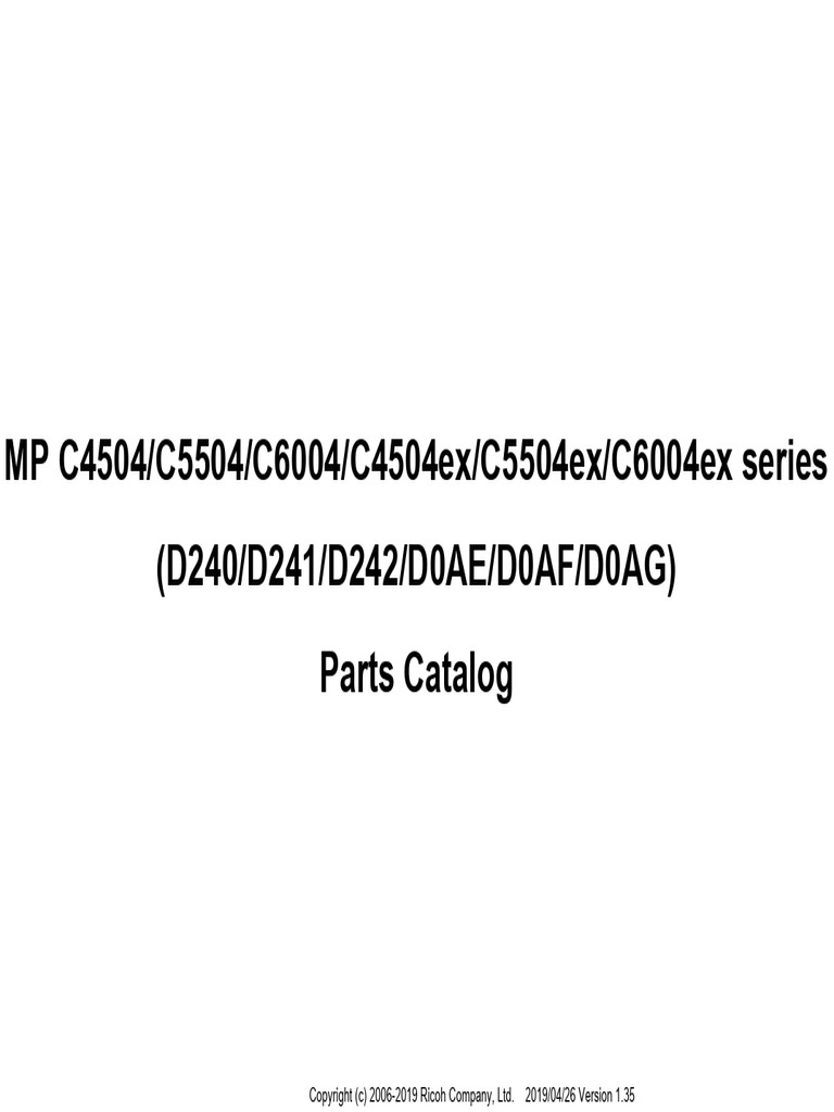 PC - MPC - 4504 - 5504 - 6004 v2019 | PDF | Office Equipment | Computer ...