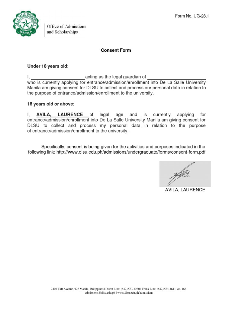 Consent Form Short Version | PDF