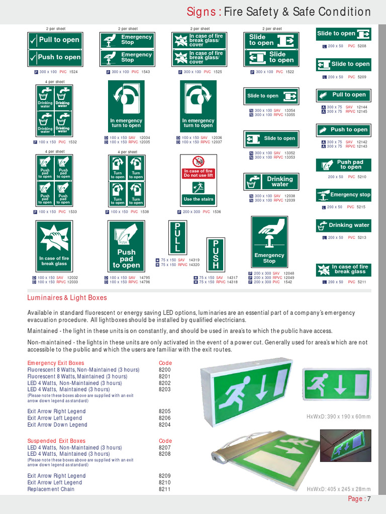 Emergency Lighting and Exit Signs Guide | PDF