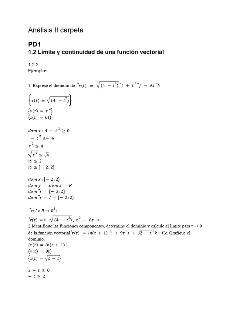 Análisis II Carpeta Ejercicios-1 | PDF | Integral | Curva
