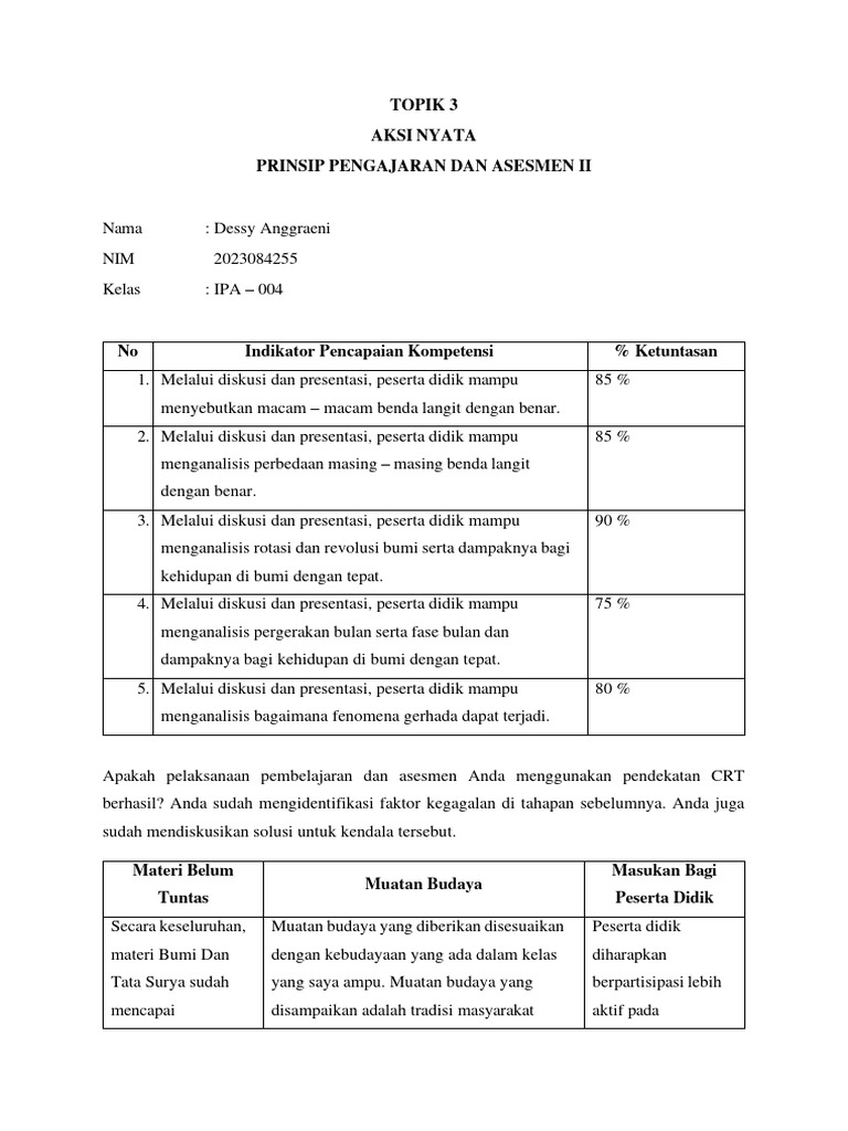 Data - Topik 3 - Aksi Nyata PPA 2 - Dessy Anggraeni - 2023084255 | PDF