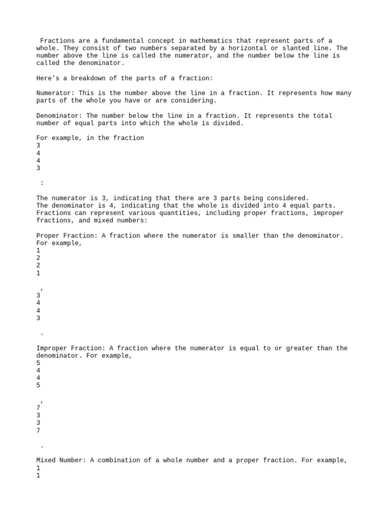 Understanding Fractions Basics | PDF
