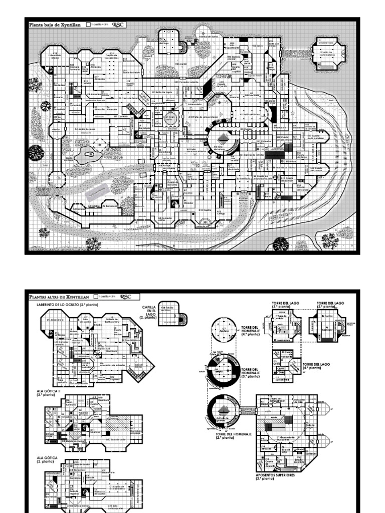 Castillo Xyntillan Mapas A3-Narrador-ypteyj | PDF