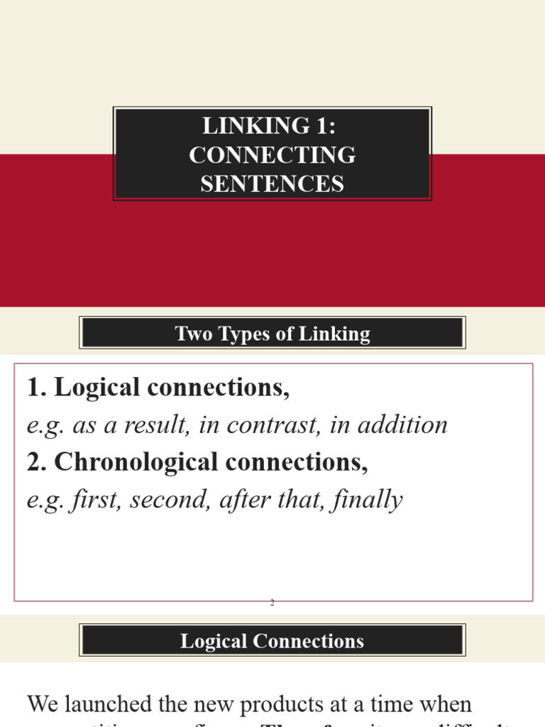 Lesson 3 - Linking 1 - Connecting Sentences | PDF | Color | Corporate Social Responsibility