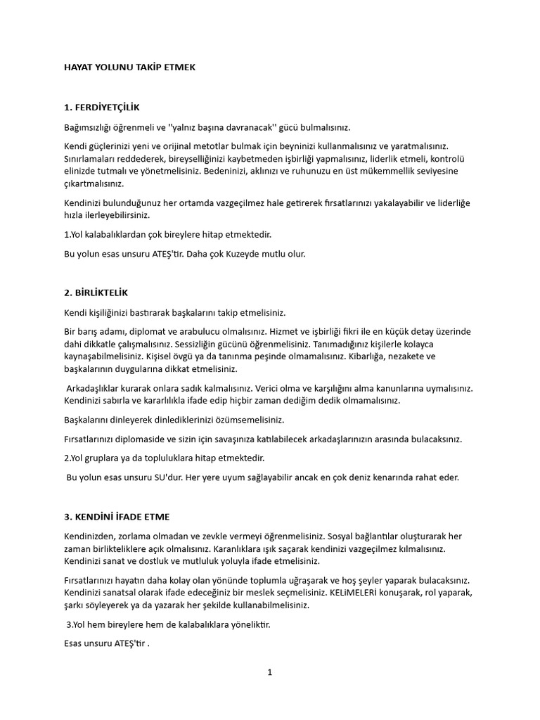 Hayat Yolumuzu Taki̇p Etmek | PDF