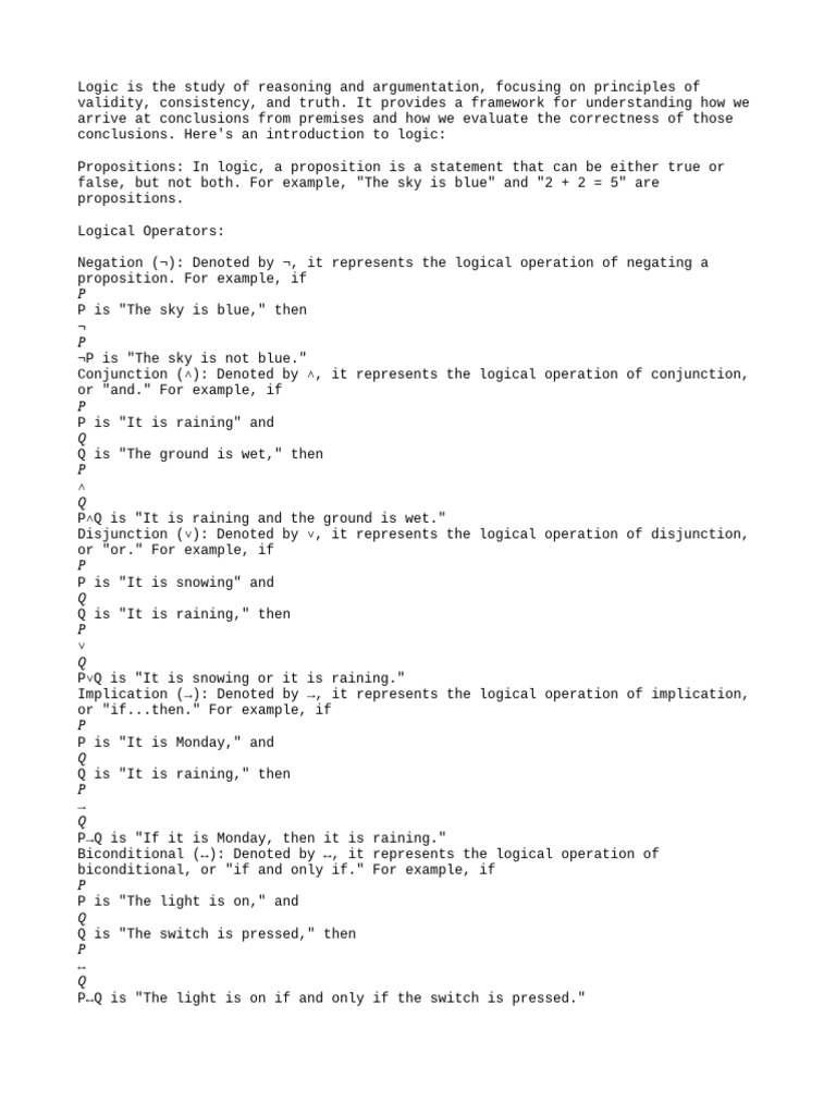 Logic | PDF | Logic | If And Only If