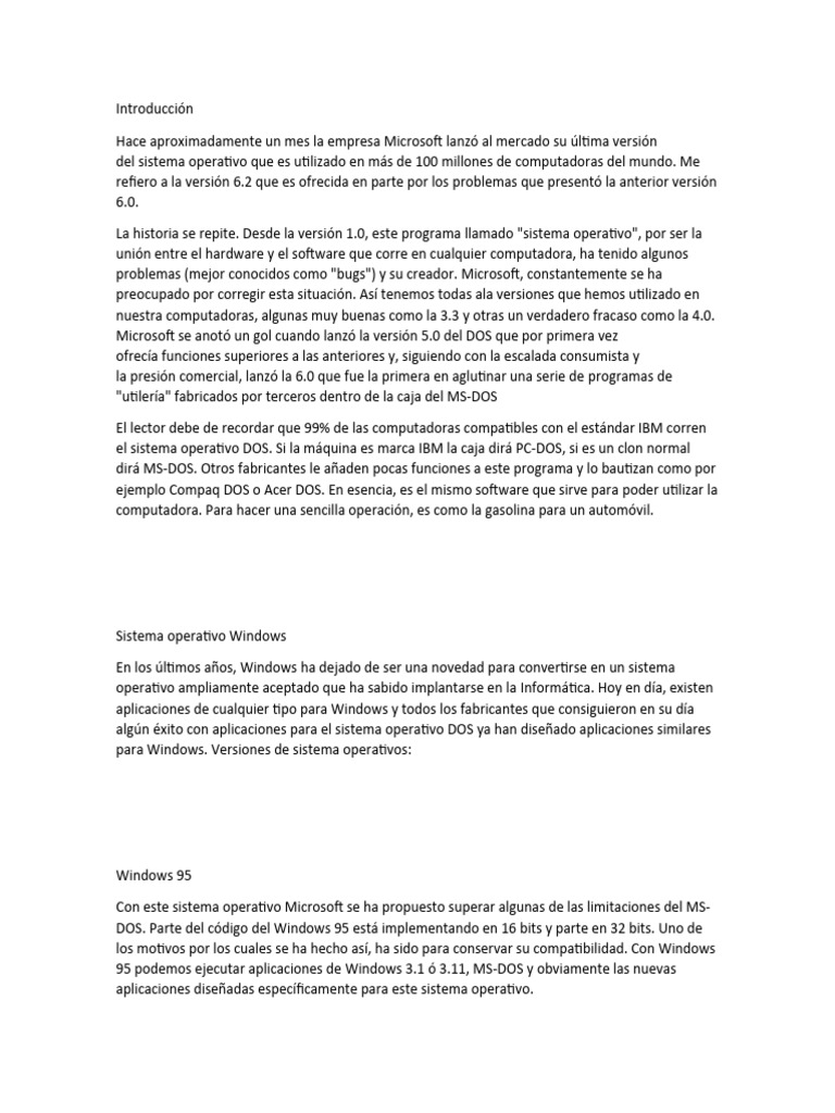 Windows Pdf Microsoft Windows Dos