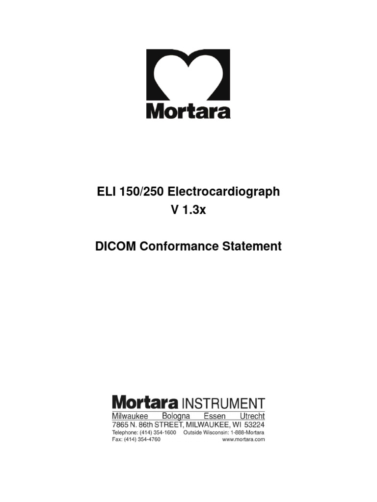 DICOM Conformance Statement | PDF | Computer Network | Blood Pressure