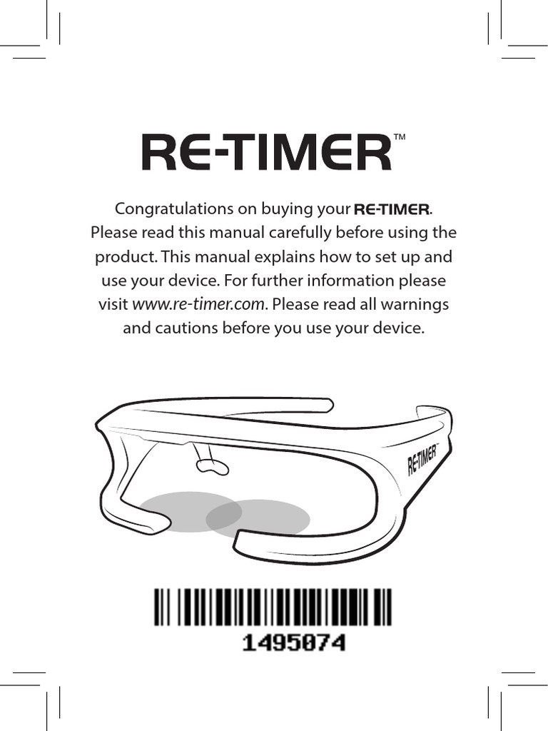 Re Timer IFU Product Manual Wellness | PDF | Technology & Engineering