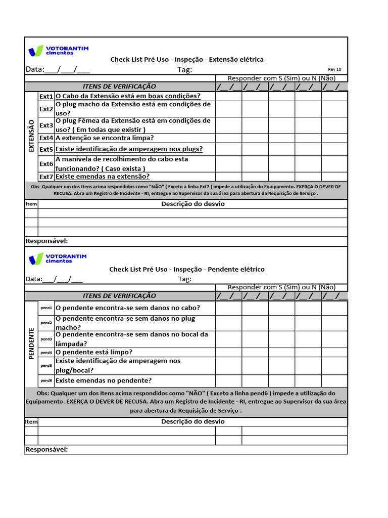 CHECK LIST EXTENSAO E PENDENTE | Download grátis PDF | Software ...