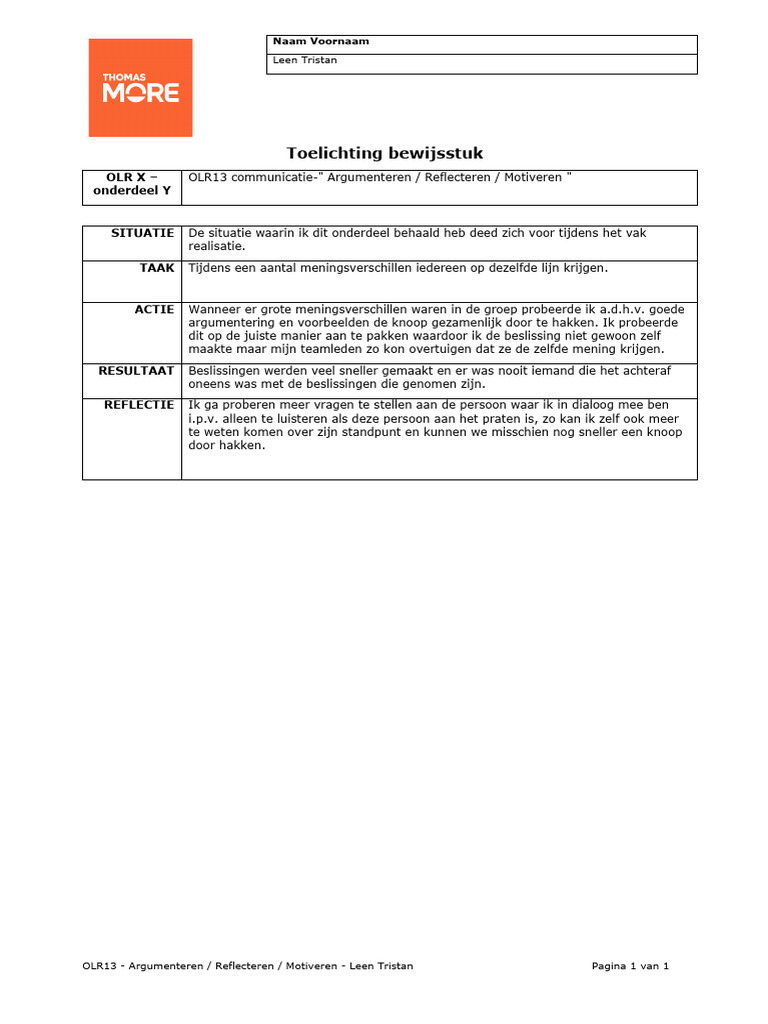 Olr 13 Argumenteren | PDF