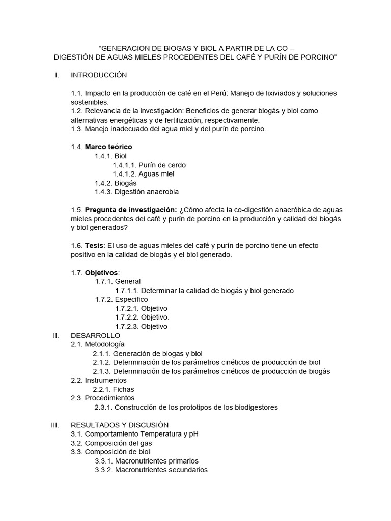 Esquema Nuemrico | PDF | Biogás | Compuestos químicos