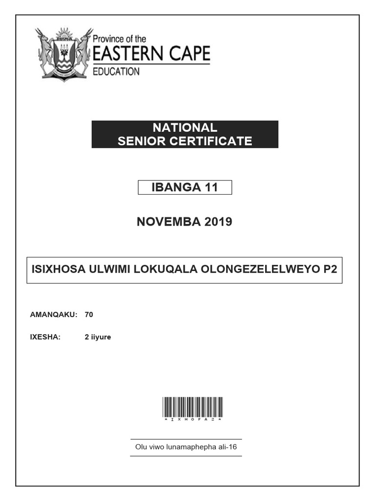 Vuleka Mhlaba Exam Guide | PDF | Bantu | Linguistics