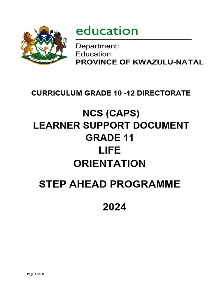 Grade 11 Life Orientation Support 2024 | PDF | Vocational Education | Loans