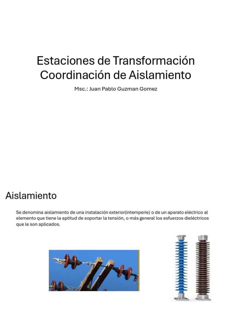 Clase 1.2 Teoria Coordinacion Aislamiento | PDF | Aislador (Electricidad) | Materiales