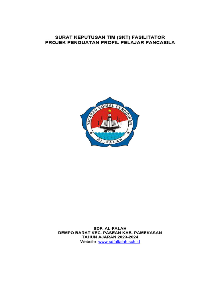 SK Tim Fasilitator P5 SDF Al-Falah 2023 | PDF