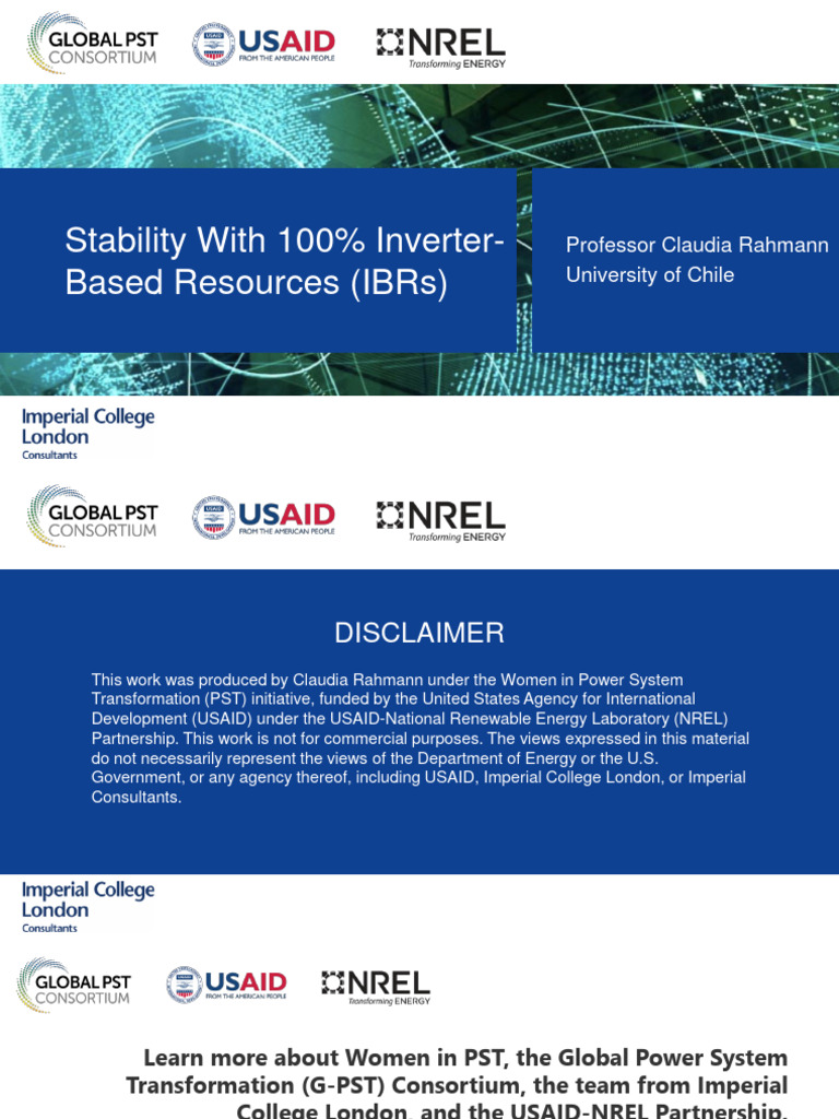 Lecture 2 Stability With 100 Inverter Based Resources IBRs | PDF ...