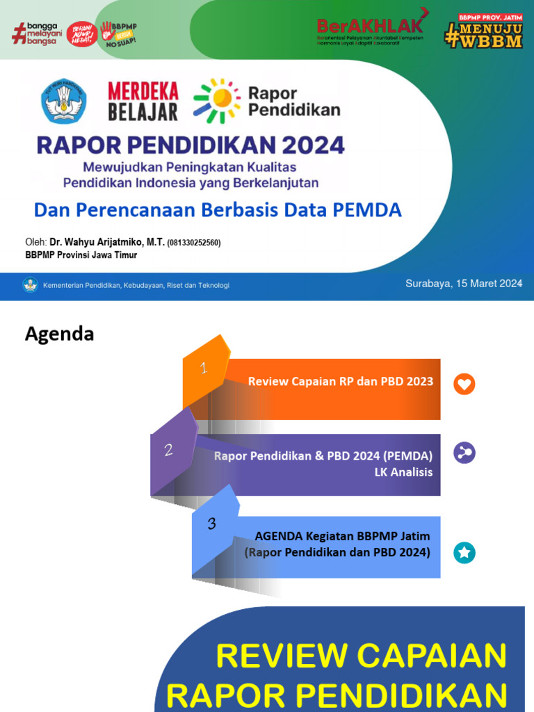 Rapor Pendidikan & PBD PEMDA 2024 | PDF
