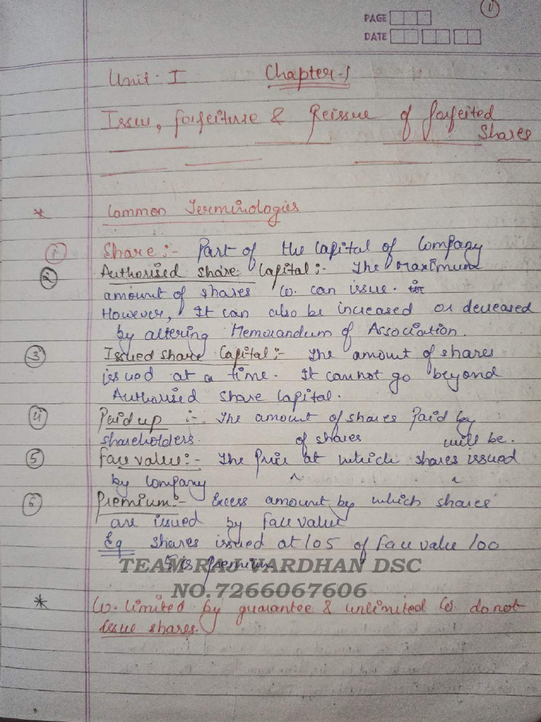 Corporate Acc Sem 2 (Notes) Kunal Singh | PDF