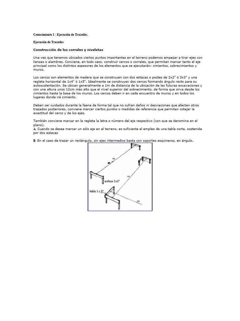 Trazado y Niveles | PDF | Fundación (Ingeniería) | Topografía