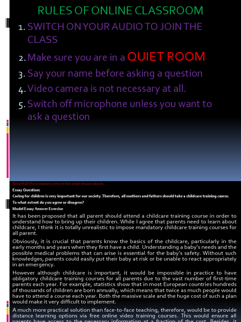 Slides of Class | PDF | Child Care | Verb