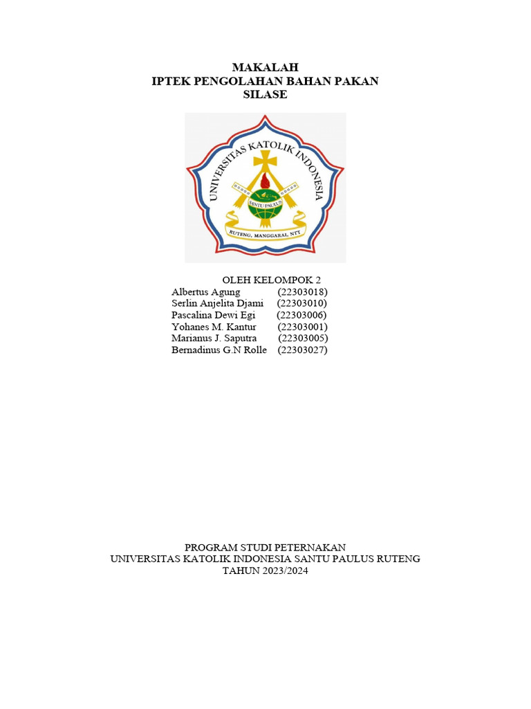 Proses dan Manfaat Silase Pakan Ternak | PDF