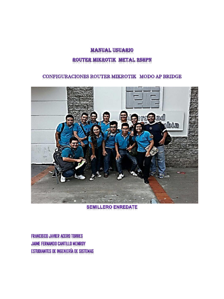 Configuración Router MikroTik Metal 2SHPn | PDF | Informática