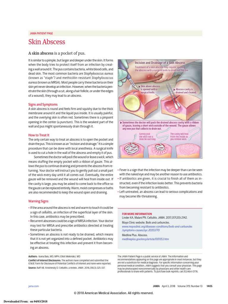 JAMA Skin Abcess | PDF | Medical Specialties | Medicine